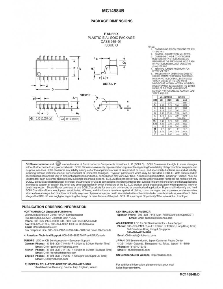 MC14584B datasheet page 8