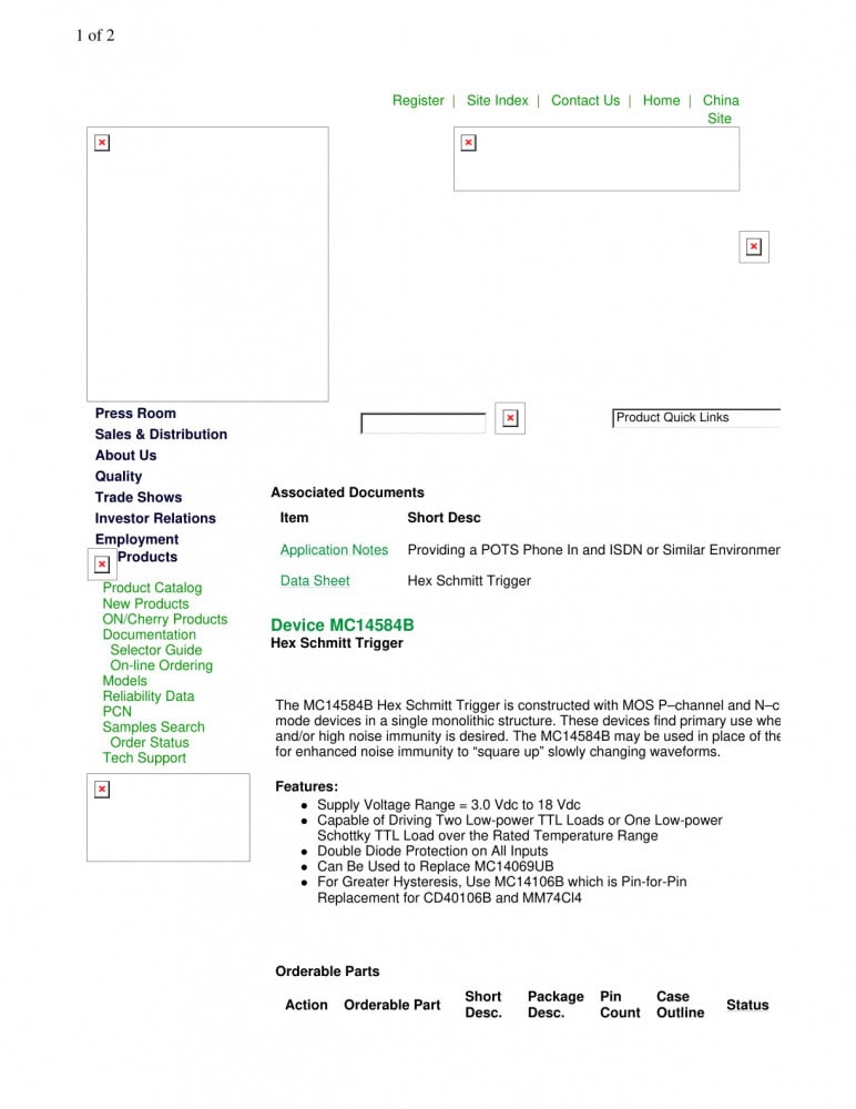 MC14584B datasheet page 9