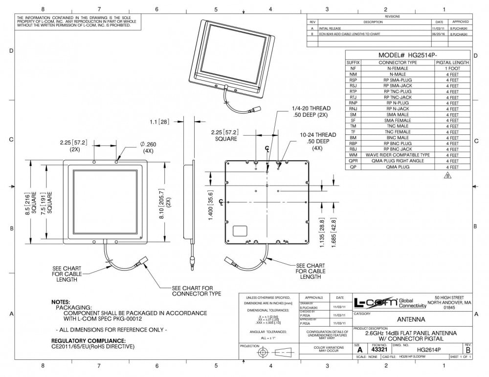 HG2614P-NF technical document preview