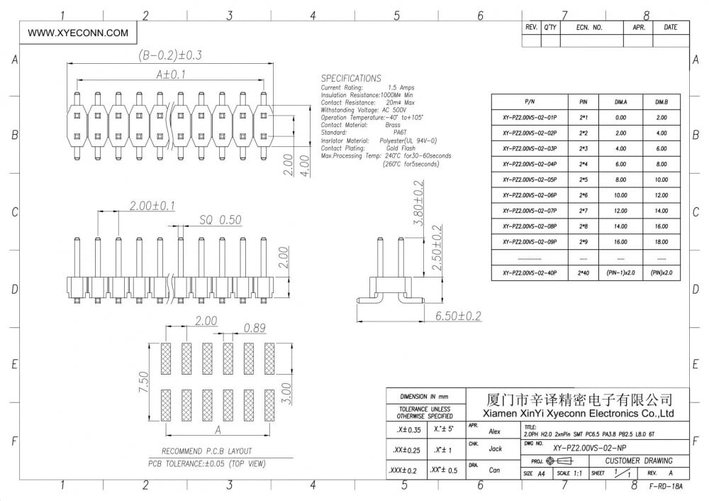 XY-PZ2.00VS-02-10P technical drawing preview