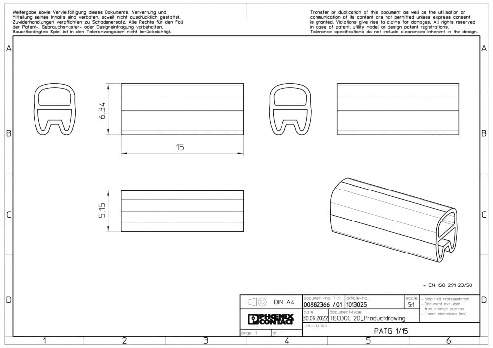 PATG 1/15 technical document page