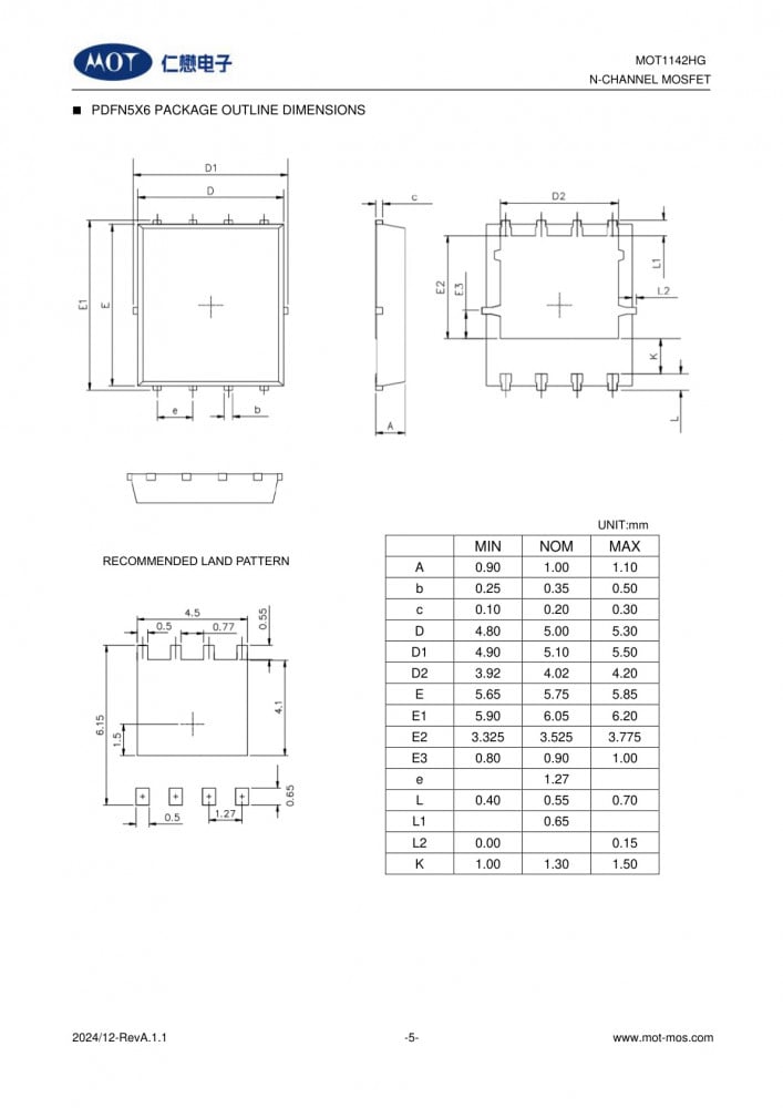 MOT1142HG datasheet page 5