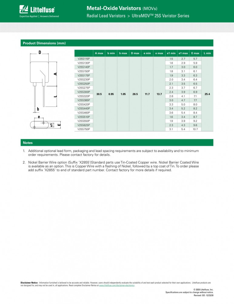 V25S275P datasheet page 5
