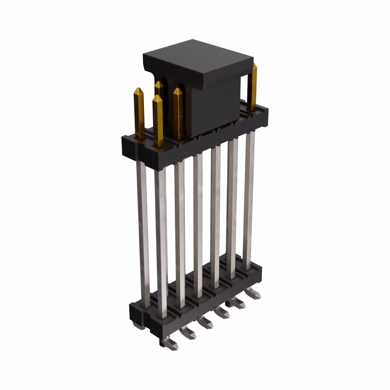 2.00mm Pitch Milli-Grid Header, Vertical, Surface Mount, Dual Row Dual Body, 40 Circuits, 0.38µm Gold (Au) Plating, 12.80mm Stacking Height, with Cap and Pegs, Tape and Reel, Lead-Free