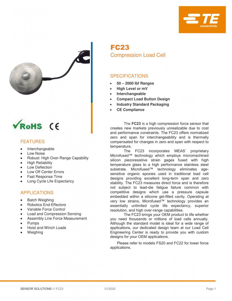 FC23 datasheet page 1