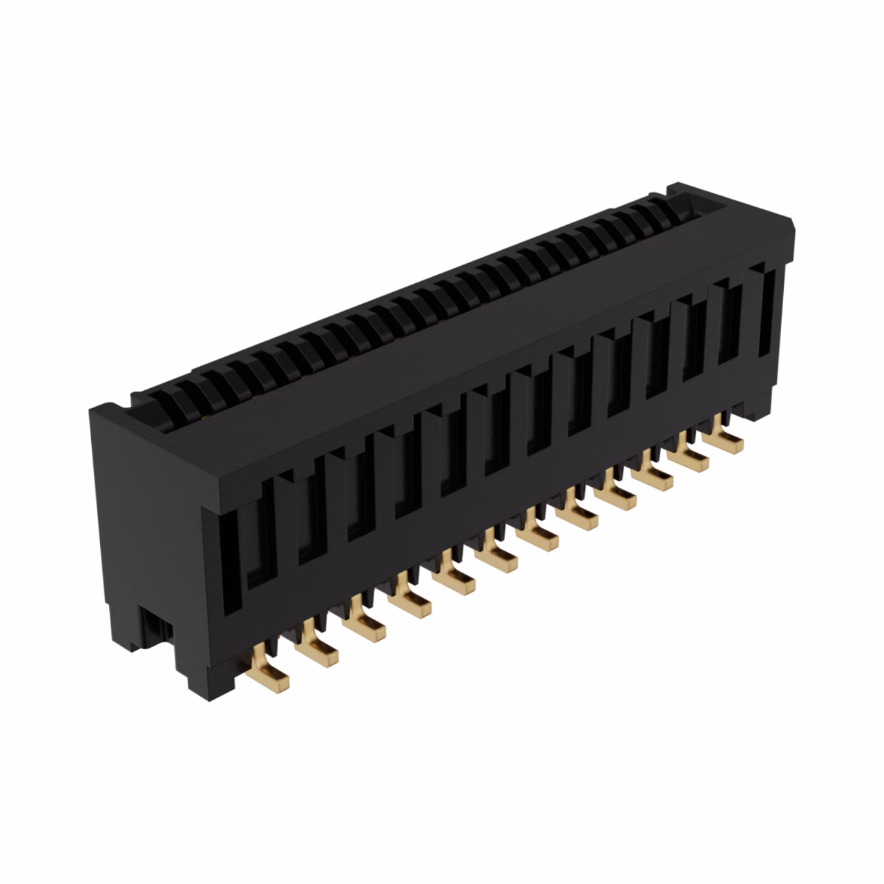 Easy-On FFC/FPC Connector, 0.50mm Pitch, Surface Mount, Vertical, Non-ZIF, Reverse Footprint, Gold Plating, Black, 24 Circuits for sale