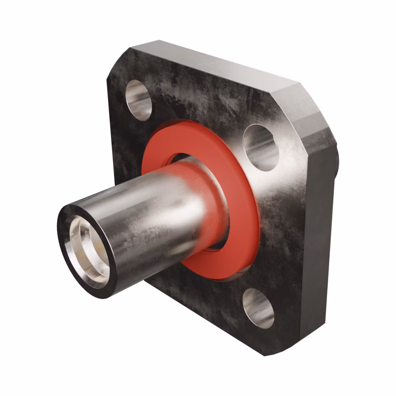 SMA Jack-to-SMP Plug, Detent, Between-Series Adapter, 4-Hole Flange Mount, Straight, Brass Body, Individual Bag, 50 Ohms for sale