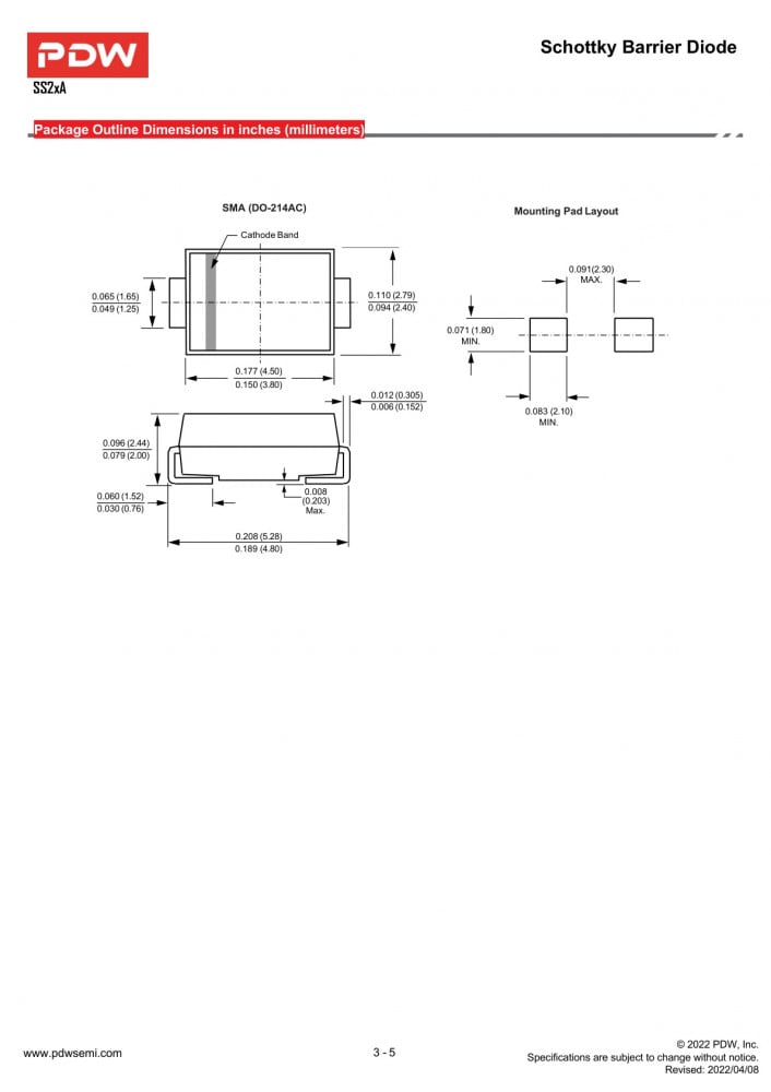 SS210A datasheet page 3