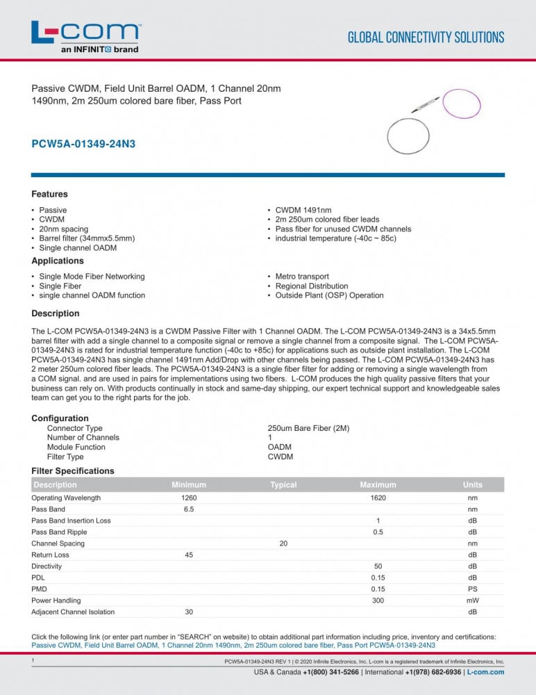 PCW5A-01349-24N3 technical document page 1