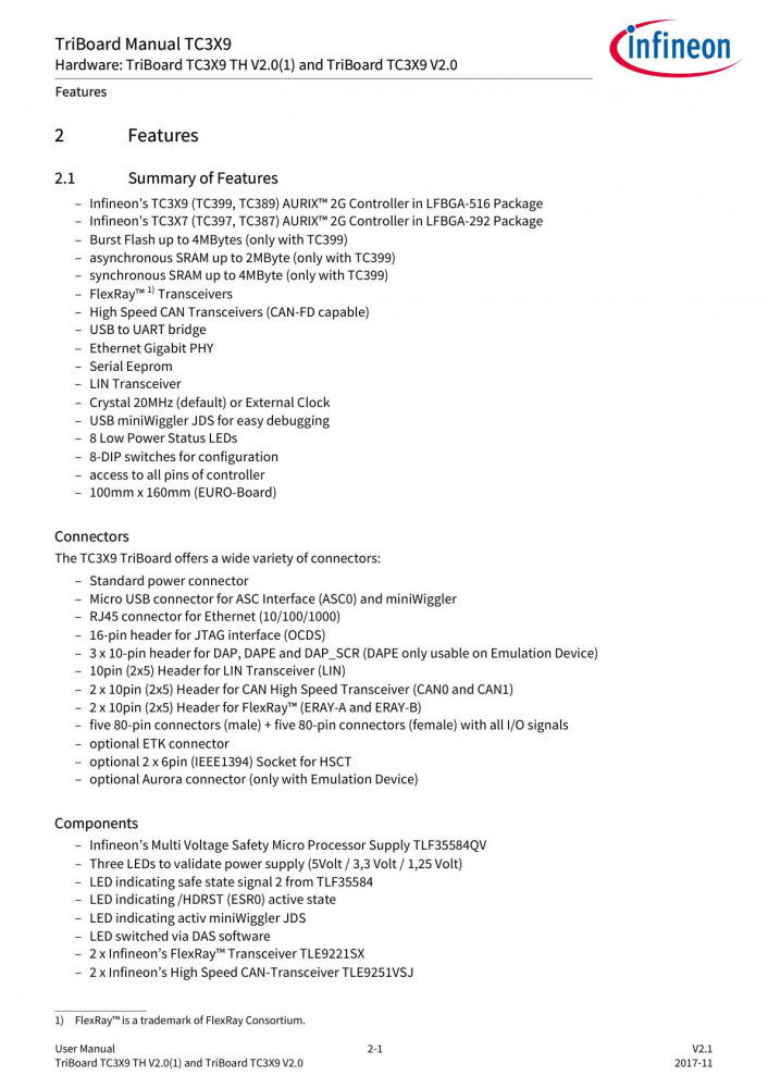 TriBoard TC3X9 manual page 5