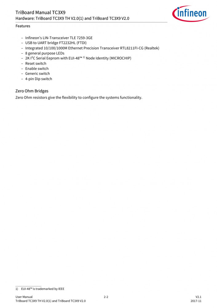 TriBoard TC3X9 manual page 6