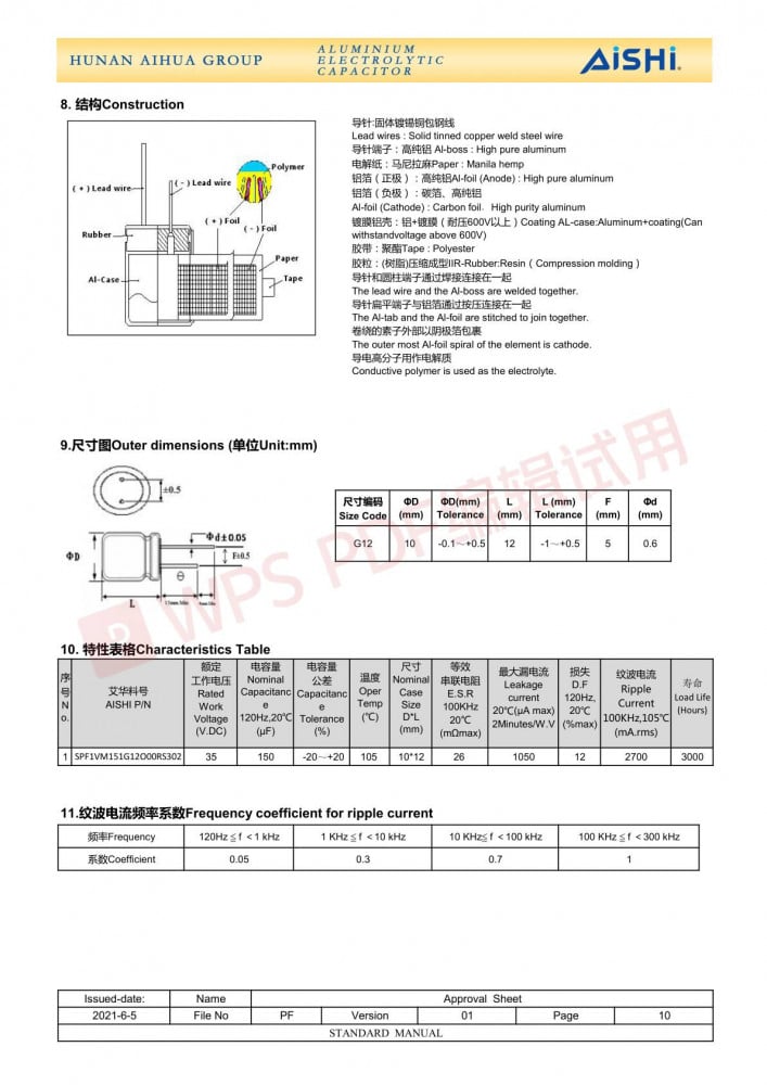 AISHI PF specification page 10