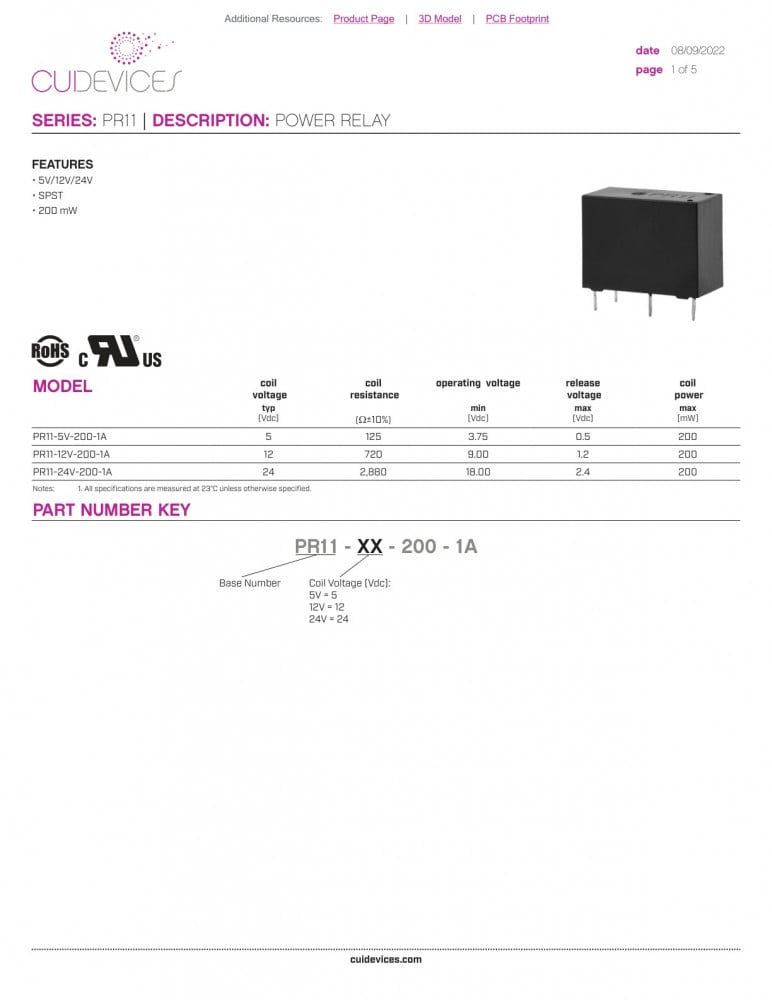 PR11 technical document page 1