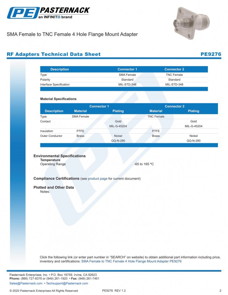 PE9276 technical document page 2