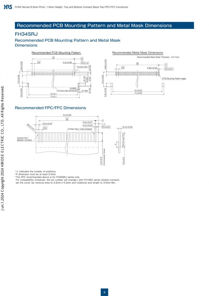 HRS FH34 series datasheet page 8