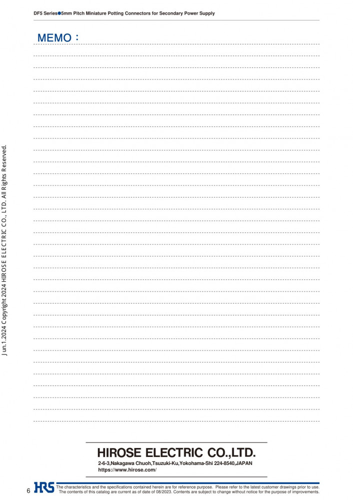 HRS DF5 series datasheet page 6