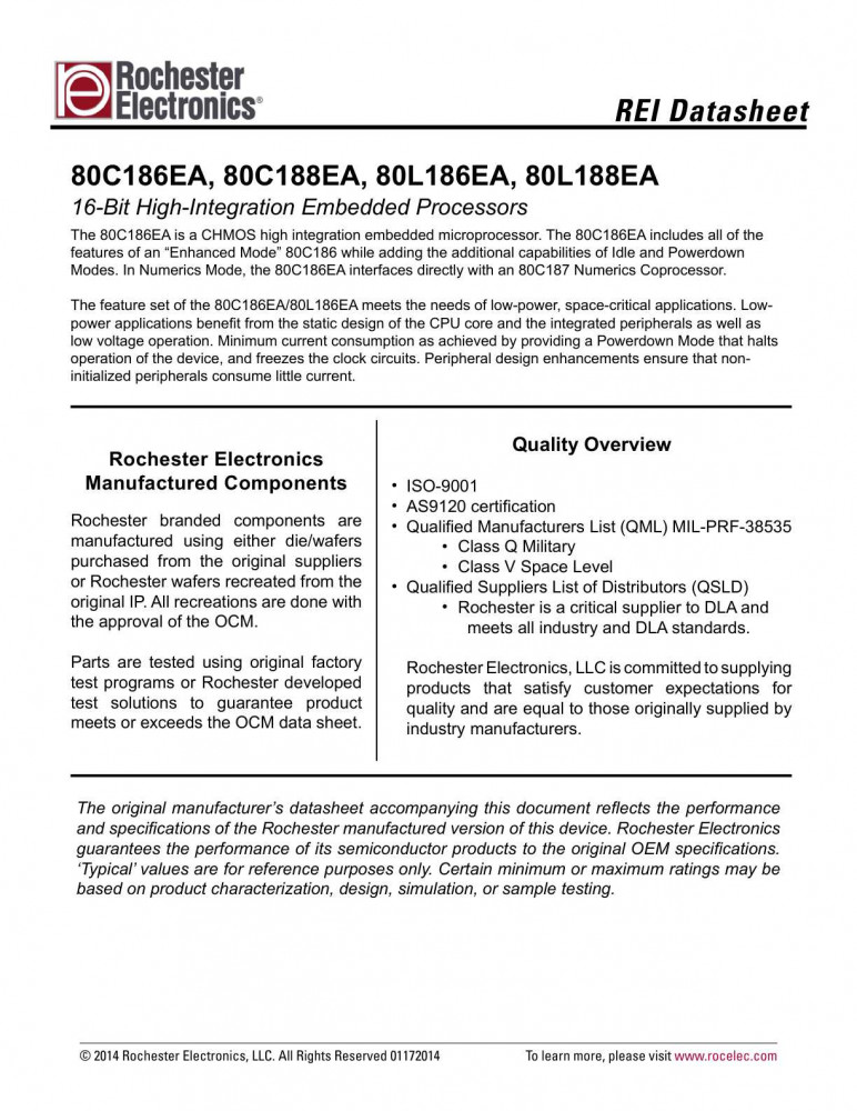 TN80C186EA datasheet page 1