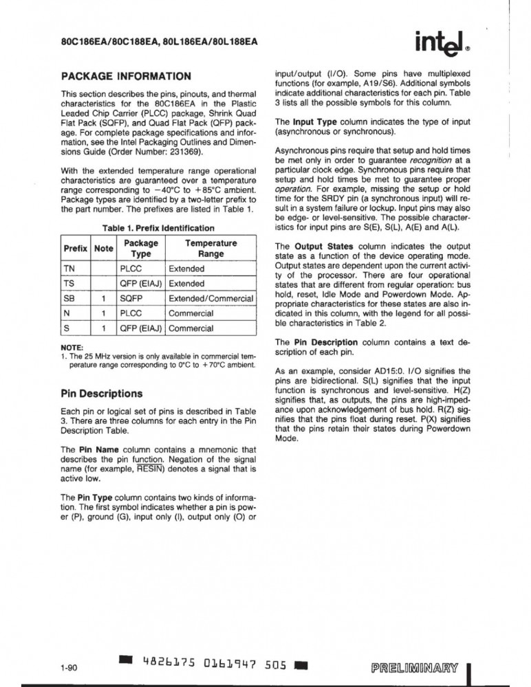 TN80C186EA datasheet page 10