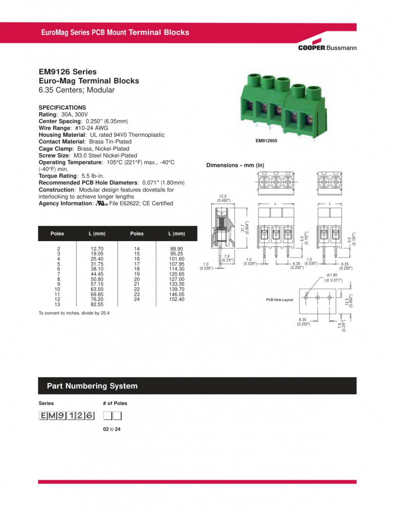 EATON EM9126 series technical document preview