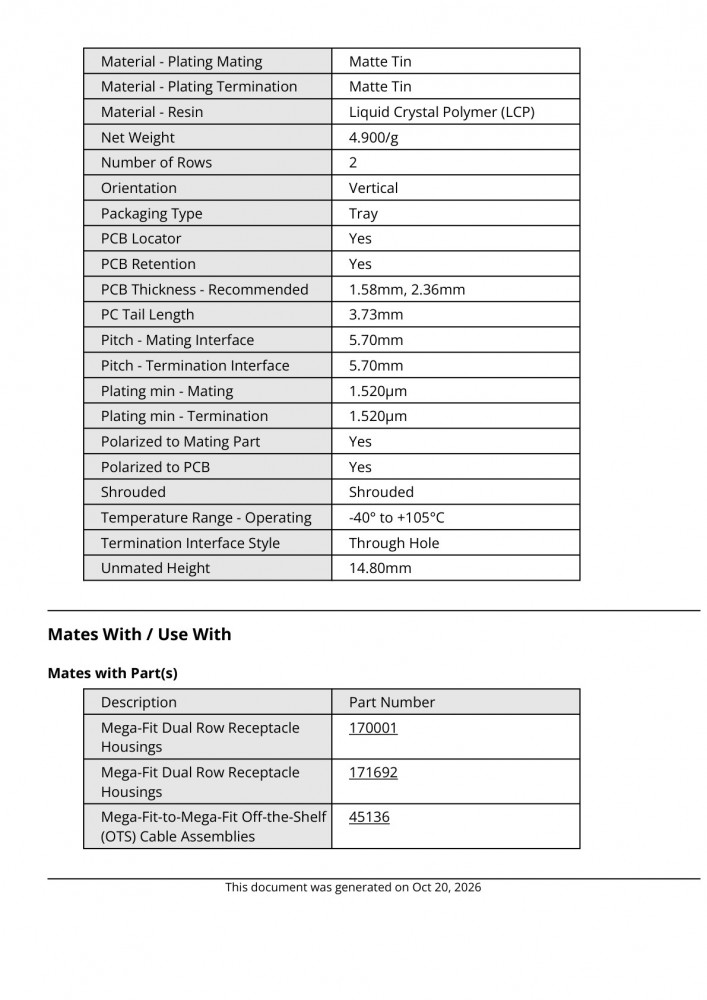 MOLEX 1715970009 technical documentation image 3