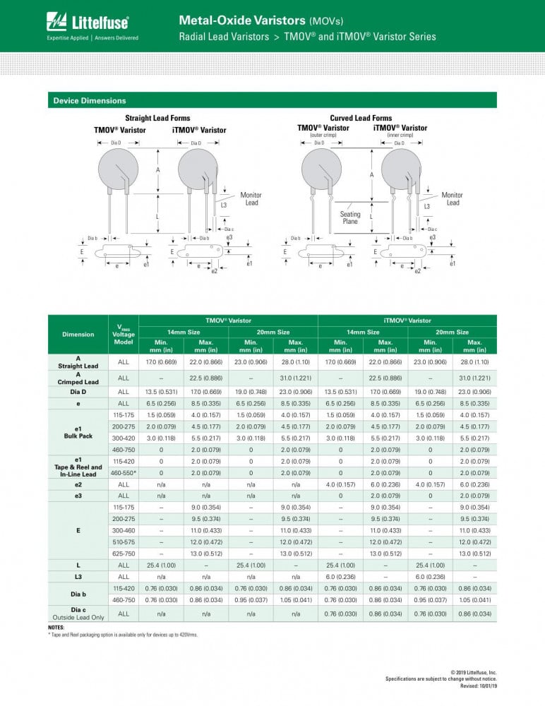 TMOV series datasheet page 6