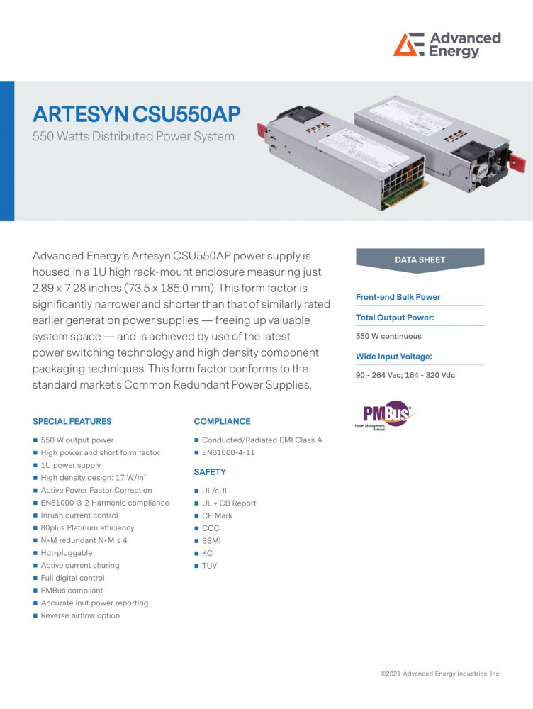 CSU550AP-3-001 datasheet page 1