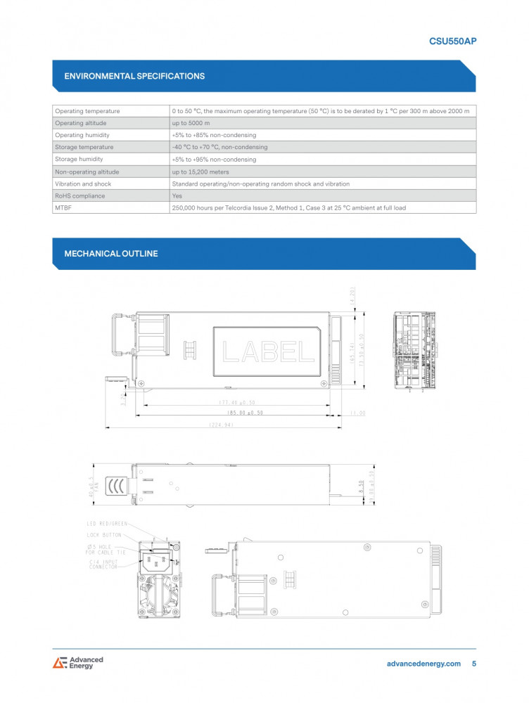 CSU550AP-3-001 datasheet page 5