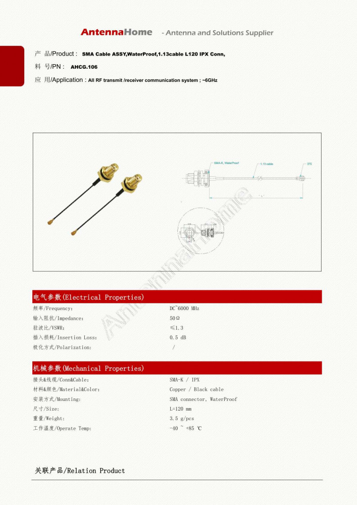 AntennaHome product catalogue page 1