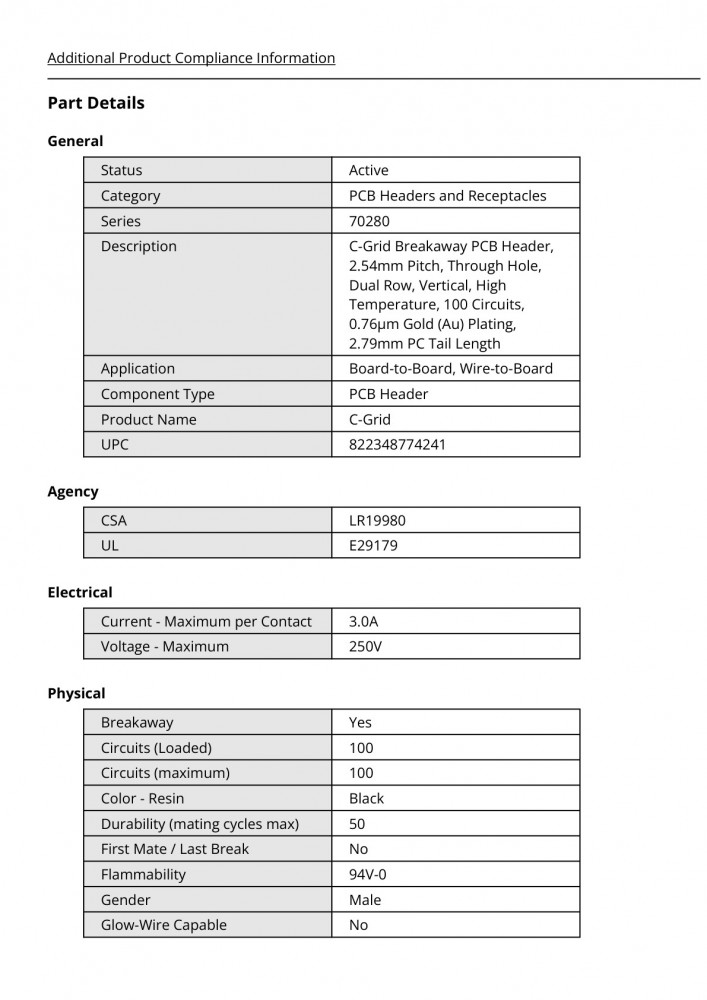MOLEX 702800498 technical document page 2