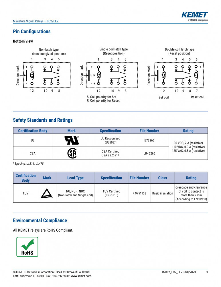 KEMET EC2/EE2 relay document page 3