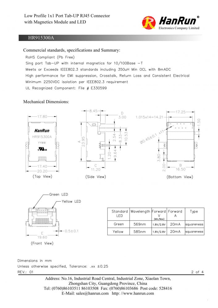 HR915300A technical document page 2