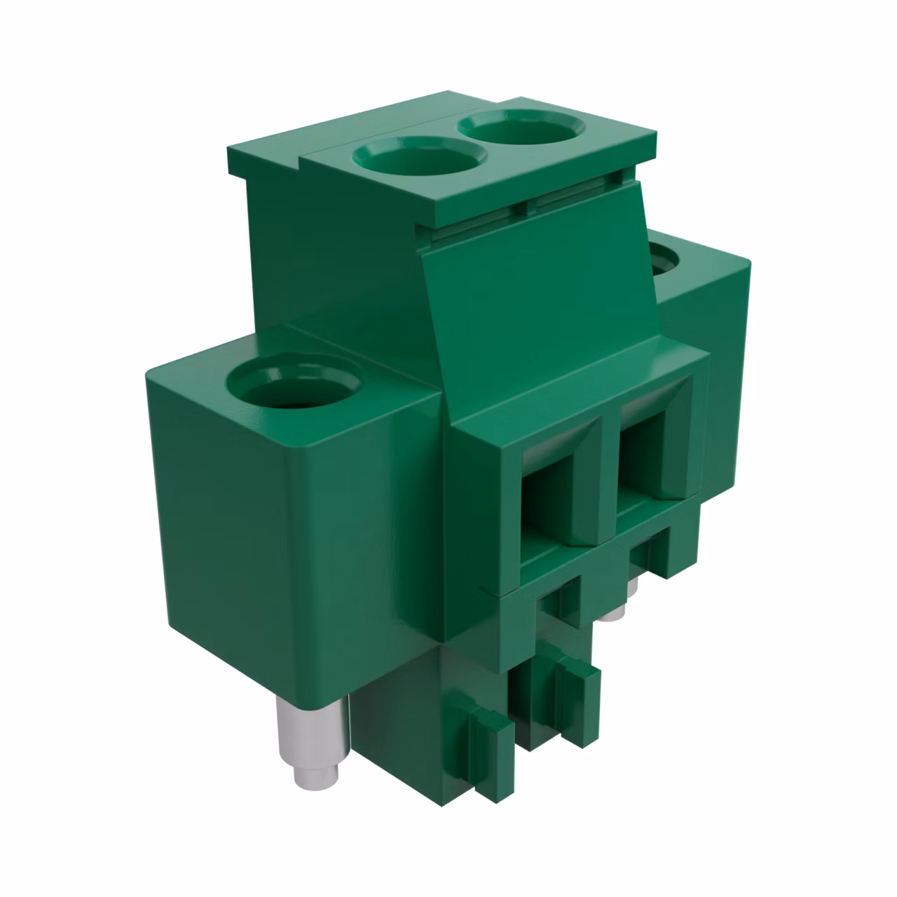 3.81mm Pitch Eurostyle Vertical Plug, with Retention Screws, Front Wire Entry, Green Housing, Gold (Au) Plated, 2 Circuits for sale