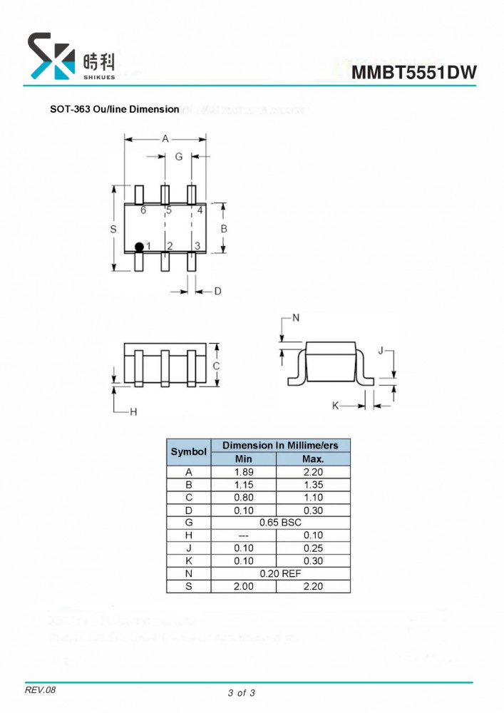 MMBT5551DW datasheet page 3