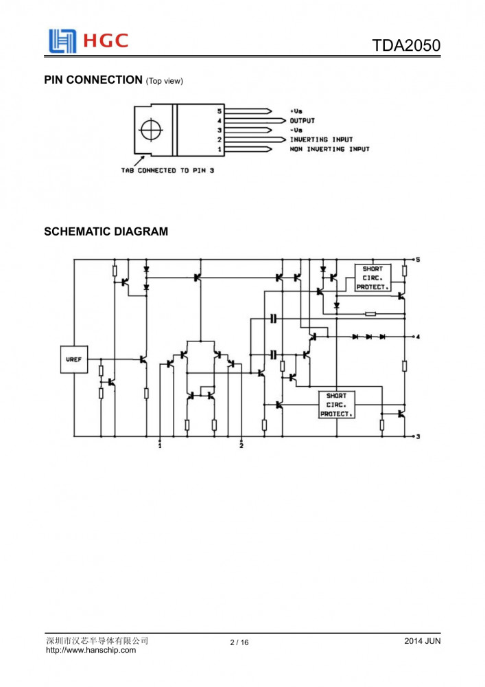 TDA2050TBG datasheet page 2