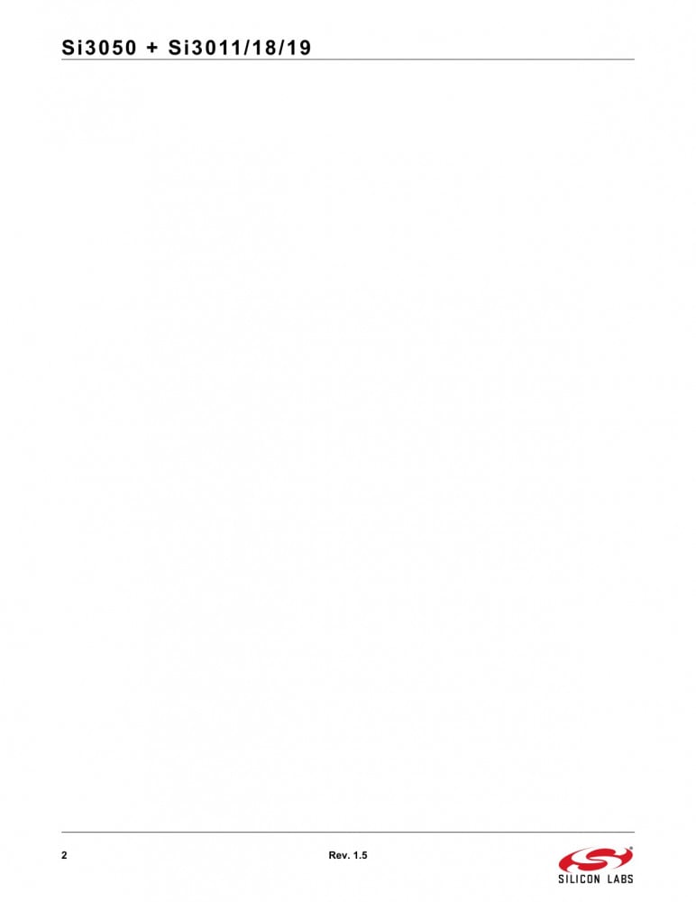 SI3019 datasheet page 2