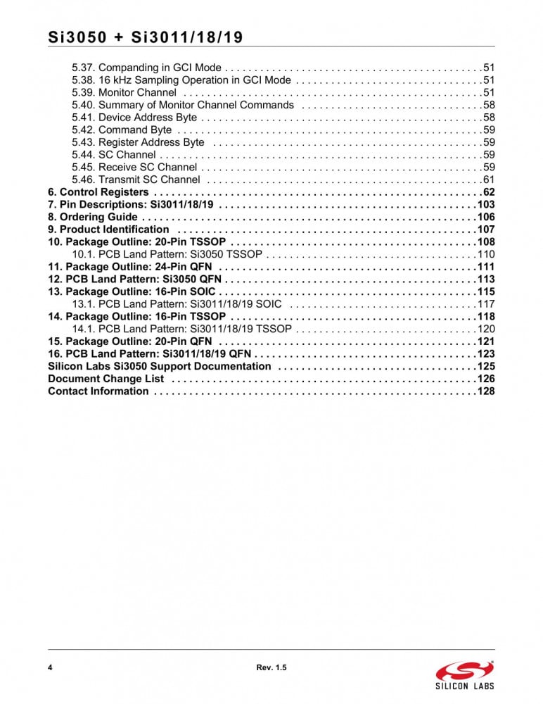 SI3019 datasheet page 4
