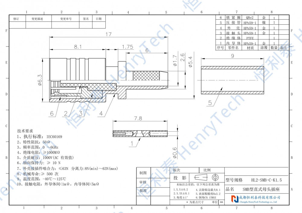 HenryTech HL2-SMB-C-K1.5 technical document preview
