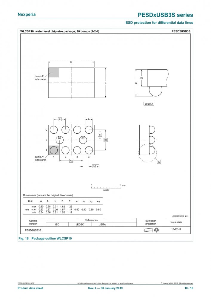 PESD1USB3SZ technical document page 10