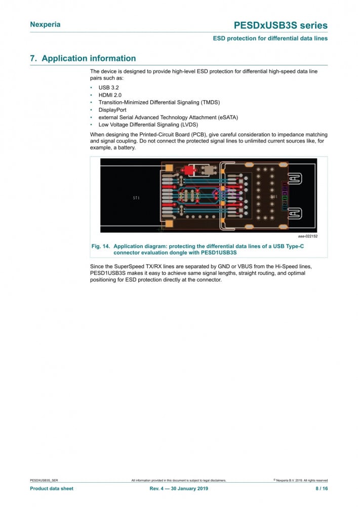 PESD1USB3SZ technical document page 8
