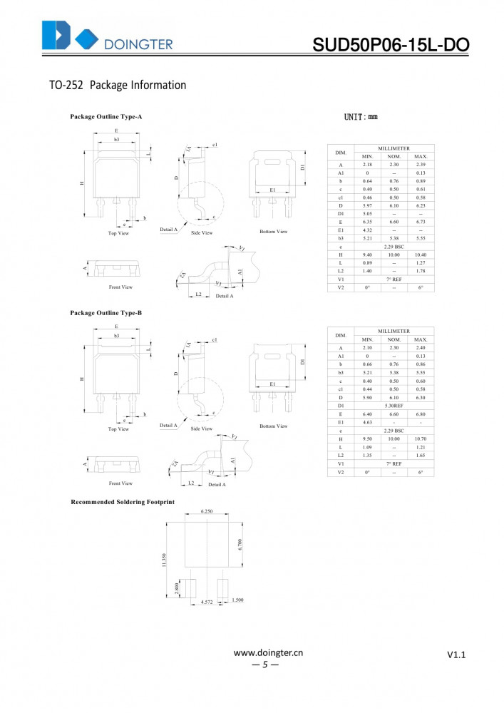 SUD50P06-15L-DO datasheet page 5