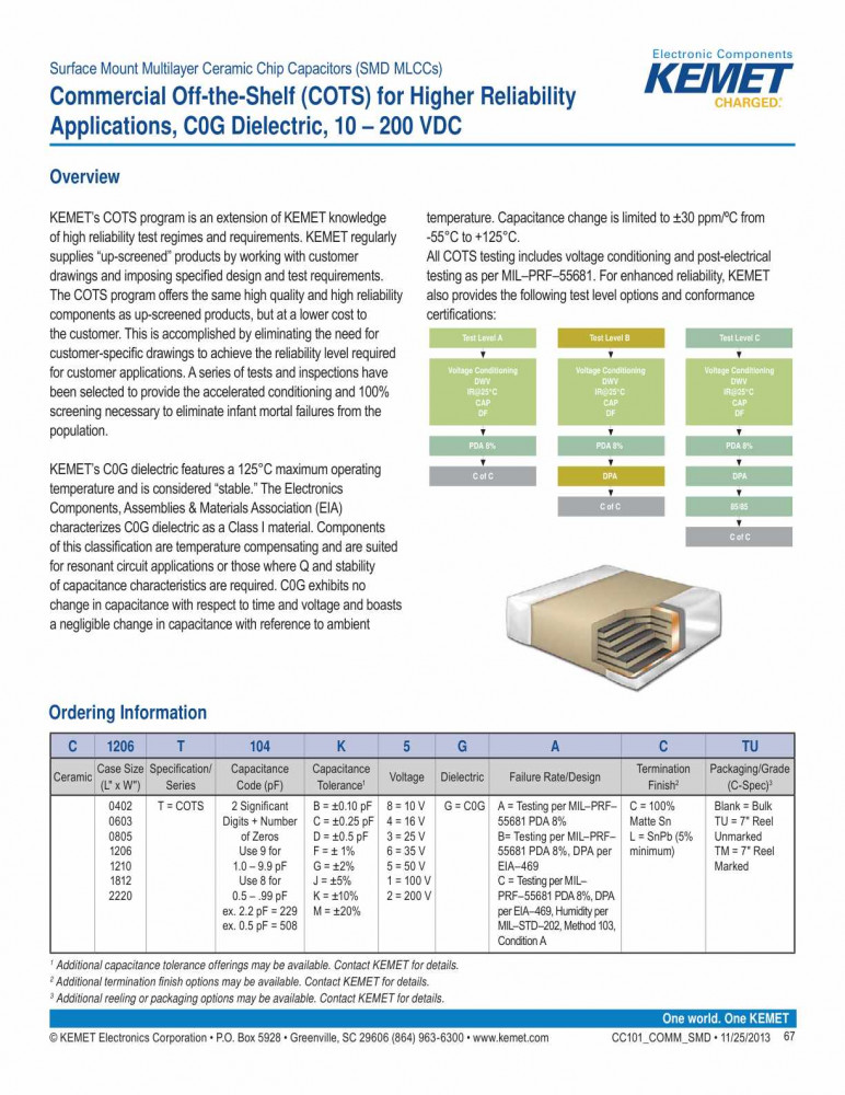 KEMET capacitor array technical document page 8