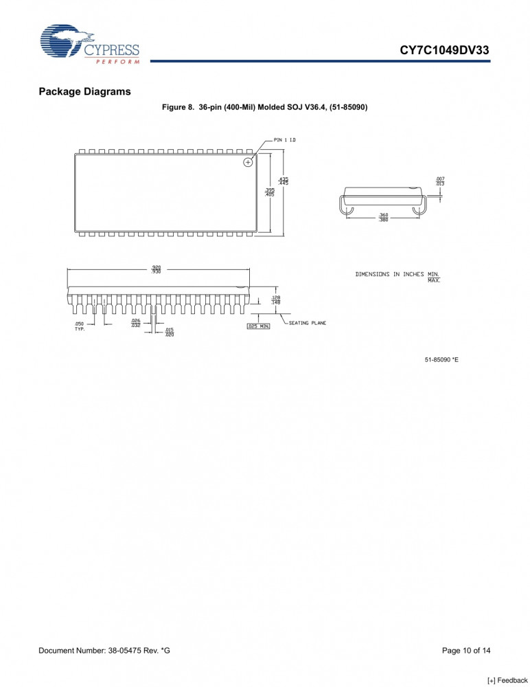 CY7C1049DV33 datasheet page 10