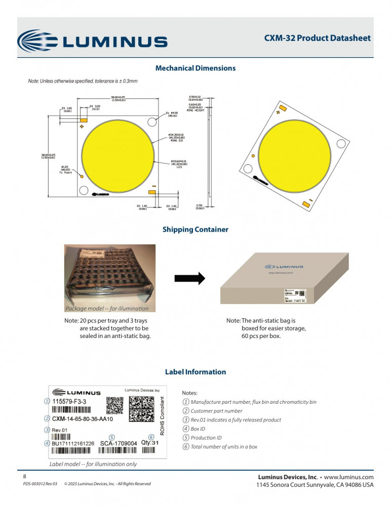 Supplied product document, page 8
