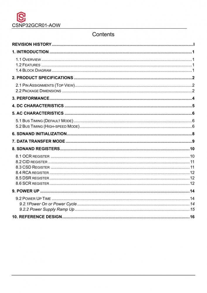 CSNP32GCR01-AOW datasheet page 3