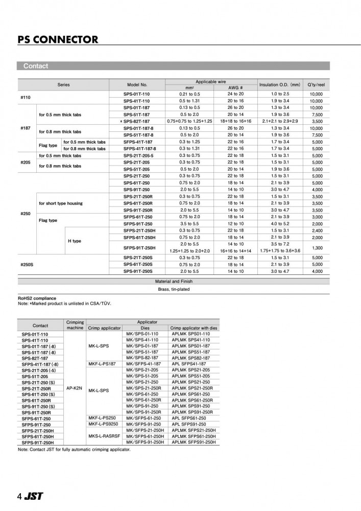 JST PS Connector document page 4