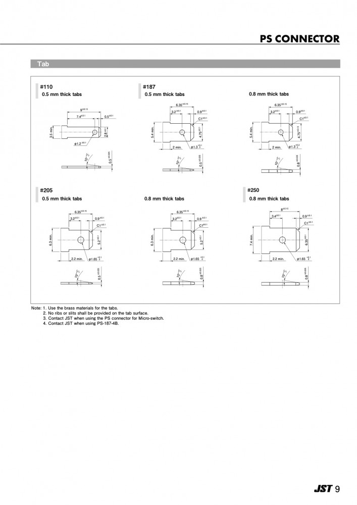 JST PS Connector document page 9