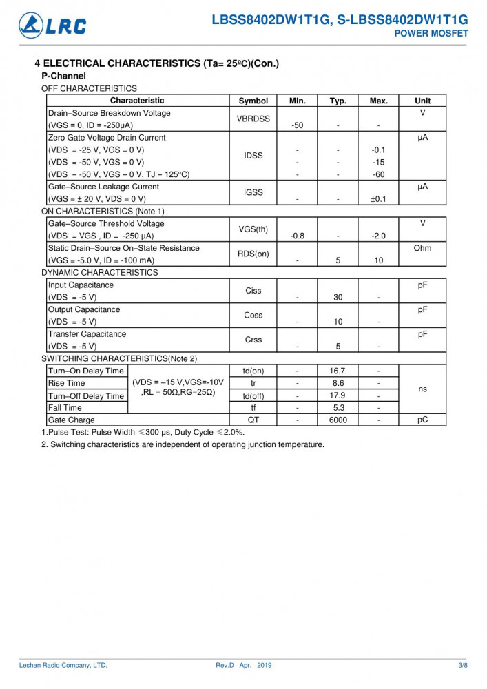 LBSS8402DW1T1G document page 3