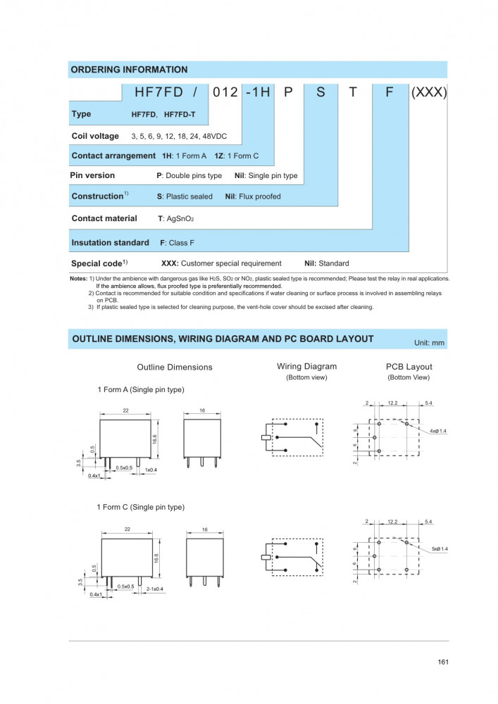 HF7FD series datasheet page 2