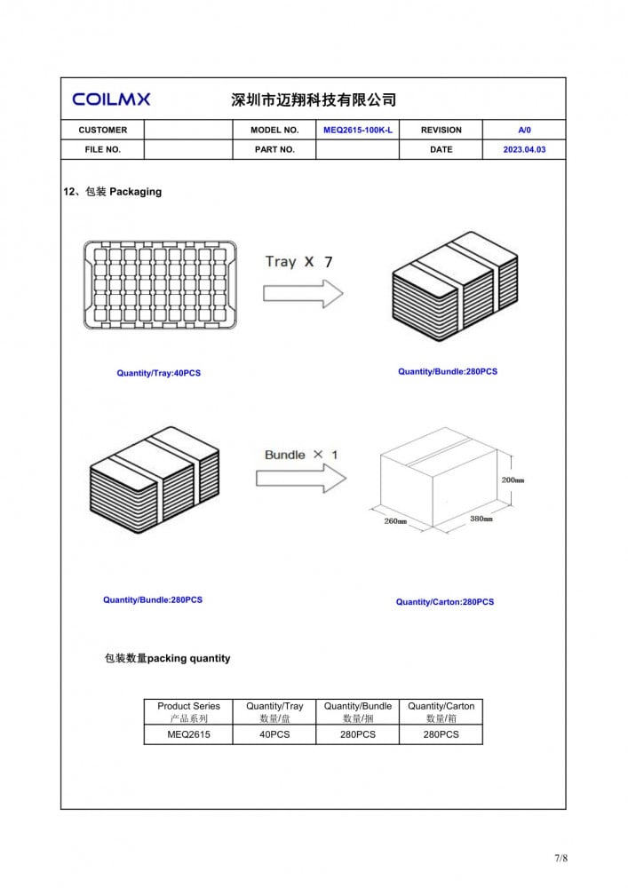 MEQ2615-100K-L reflow profile