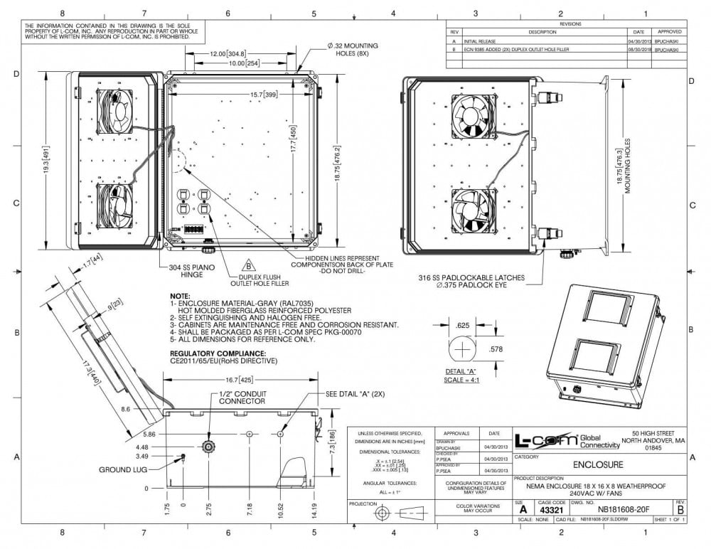 L-com NB181608-20F technical document page